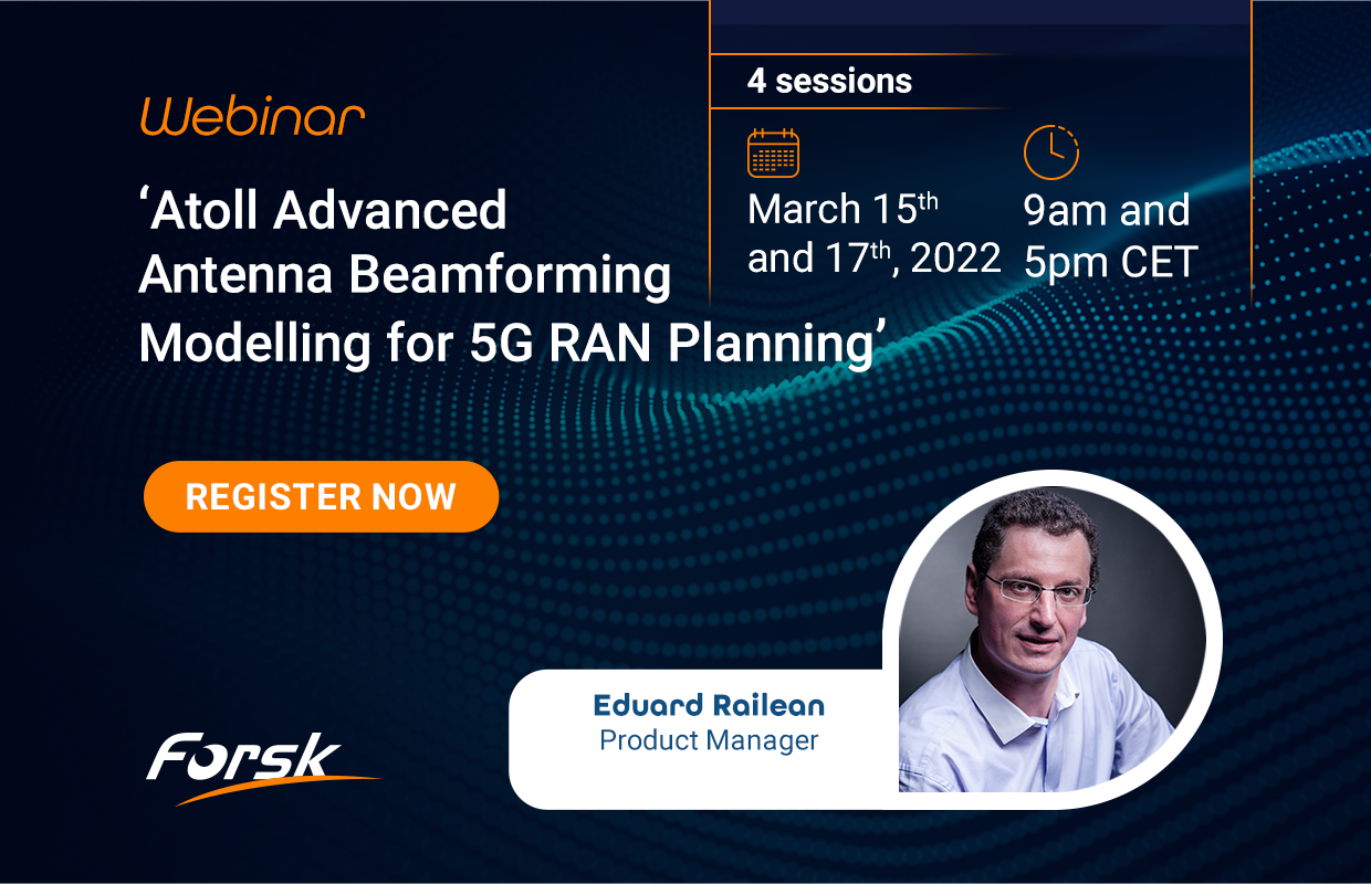 Webinar "Atoll Advanced Antenna Beamforming Modelling for 5G RAN ...